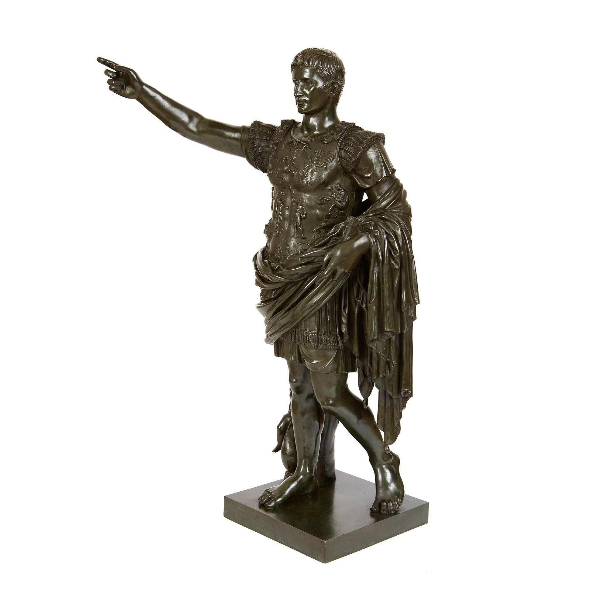 augustus caesar bronze statue