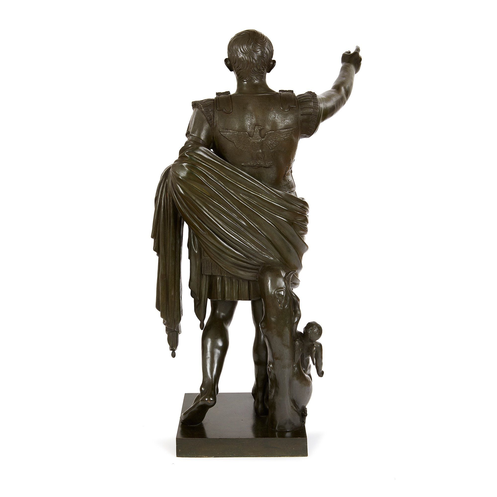 Large antique bronze figure of Caesar Augustus | Mayfair Gallery