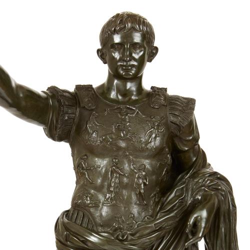 Large antique bronze figure of Caesar Augustus | Mayfair Gallery