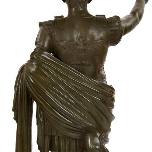 Large antique bronze figure of Caesar Augustus | Mayfair Gallery