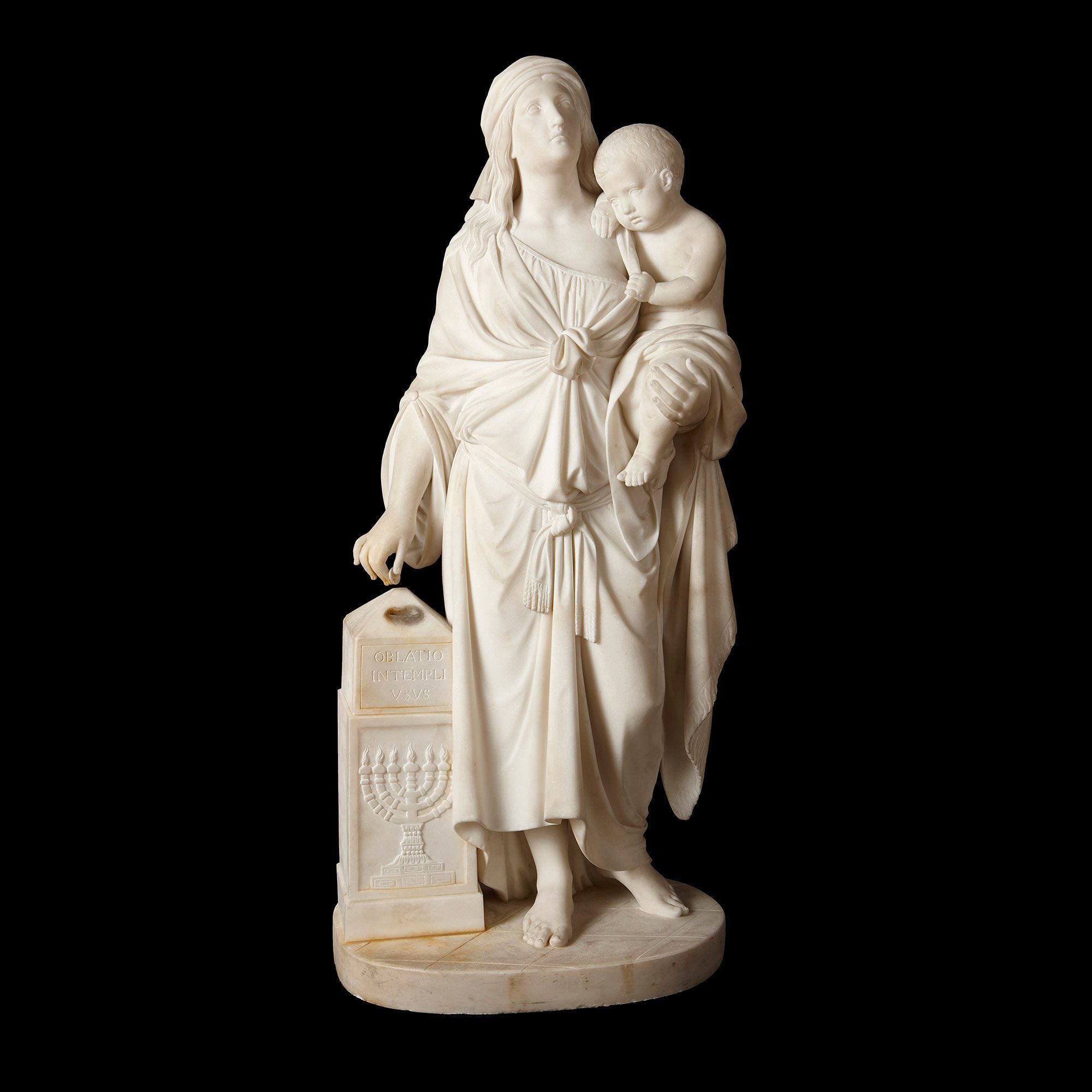 White Carrara marble sculpture of Hannah and Samuel by Andrei | Mayfair ...