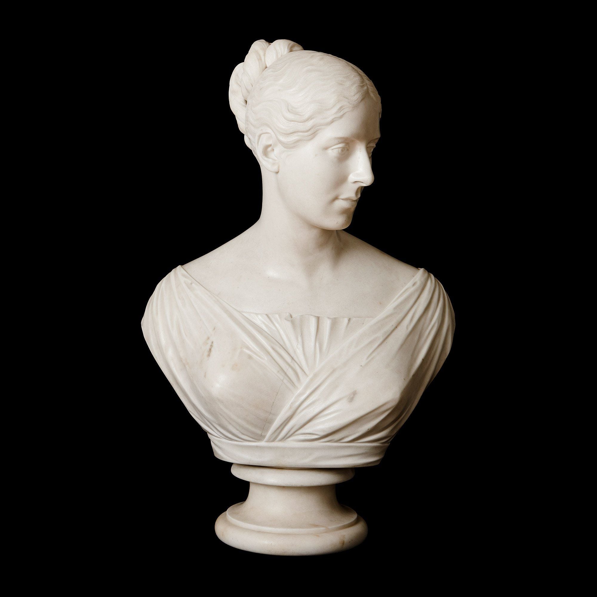 Victorian period marble bust of a lady by E. H. Baily | Mayfair Gallery