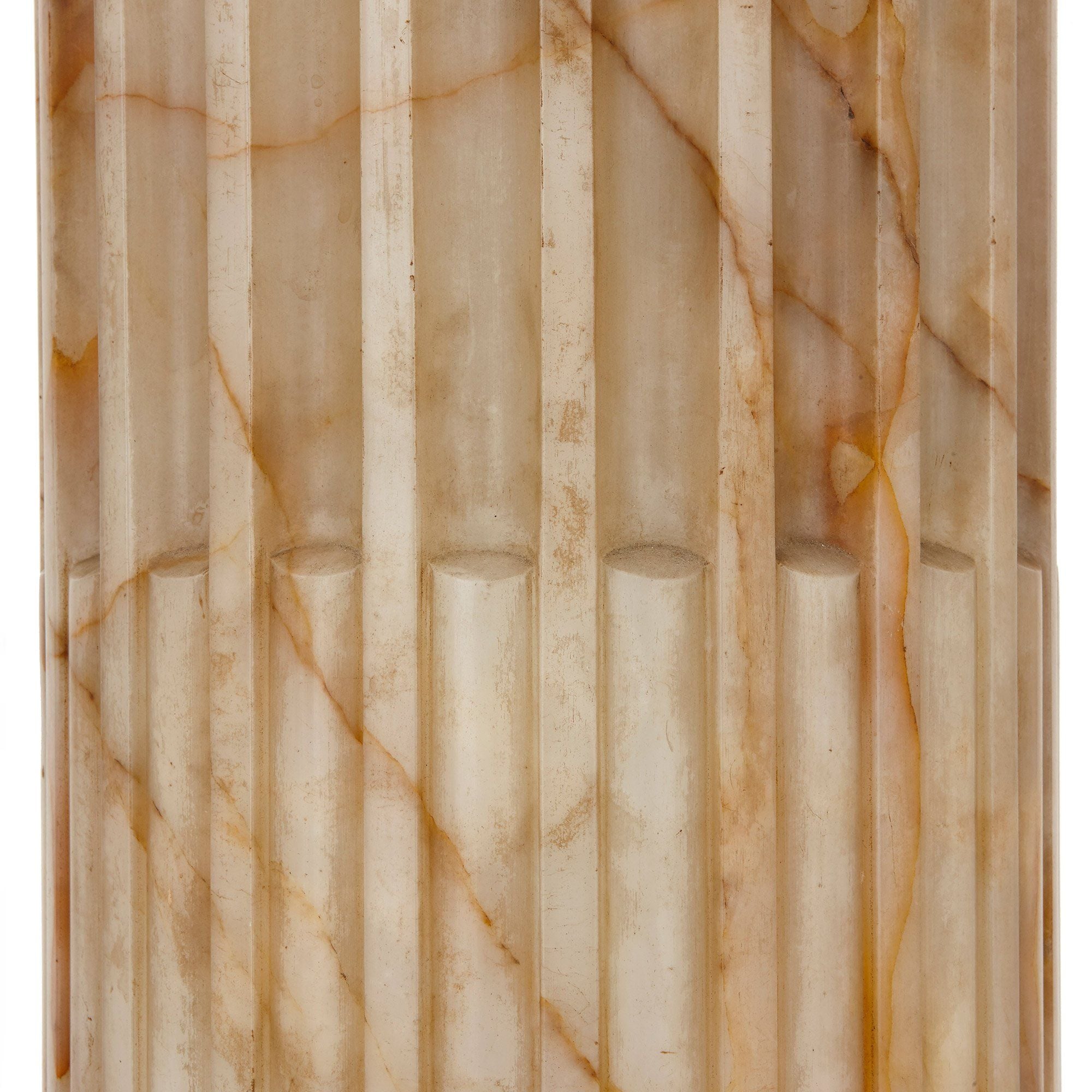 Pair of French Neoclassical style alabaster columns | Mayfair Gallery