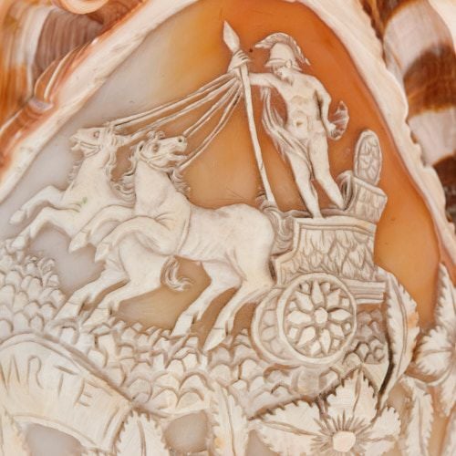Antique Italian cameo relief carved sea shell | Mayfair Gallery