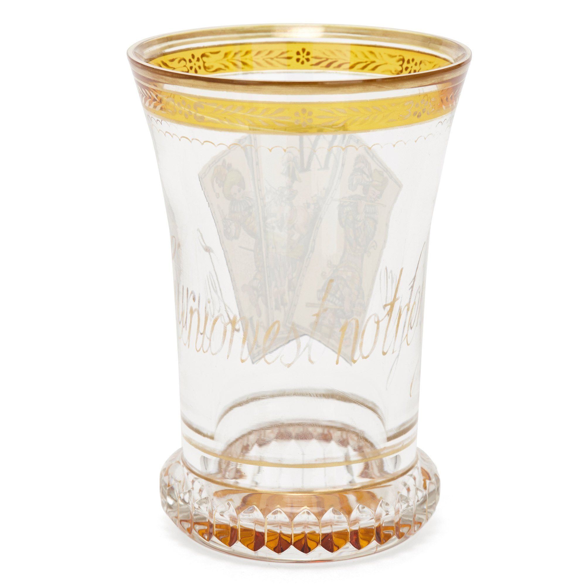 Antique enamelled Bohemian glass cup after Kothgasser | Mayfair Gallery