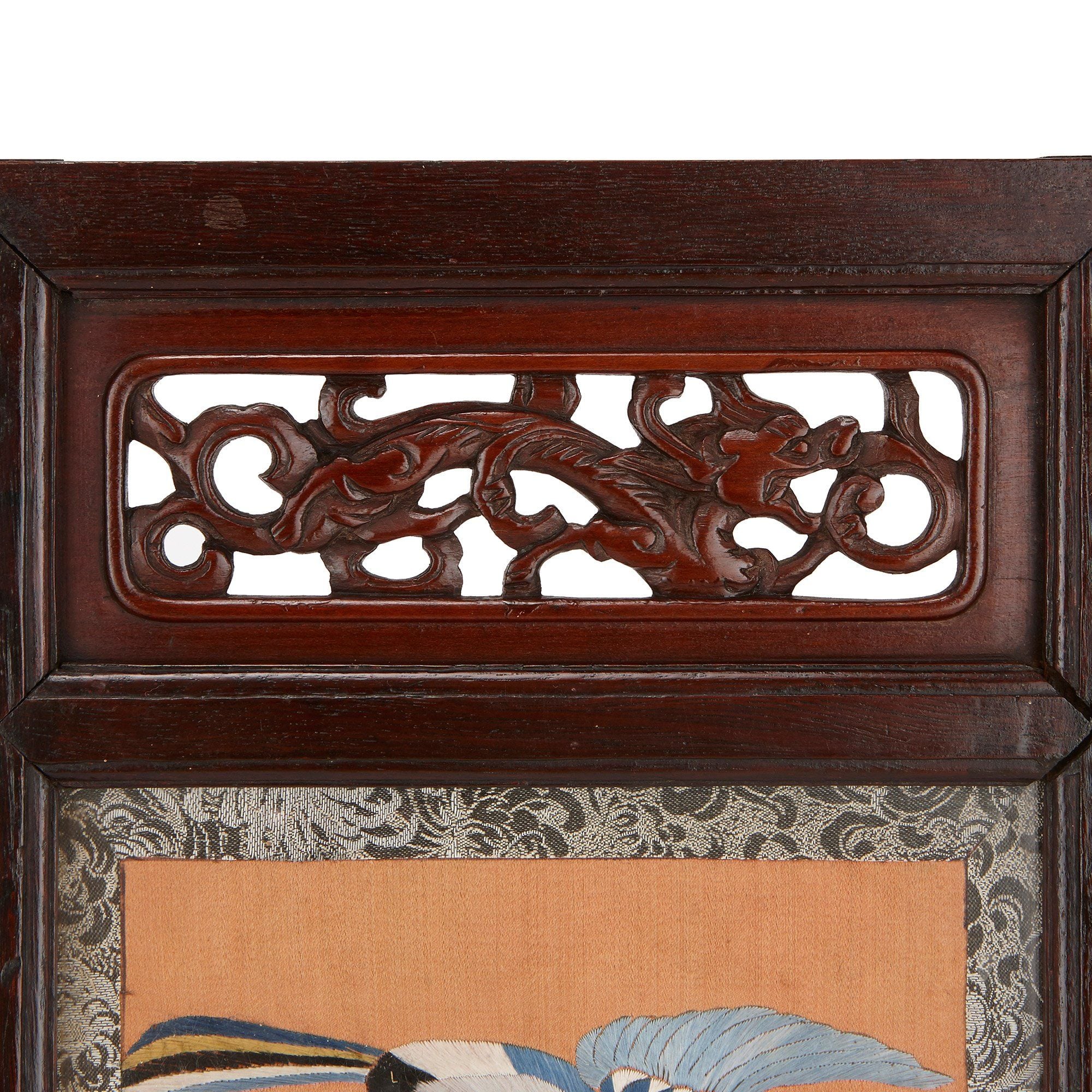 Late Qing dynasty antique Chinese table screen | Mayfair Gallery