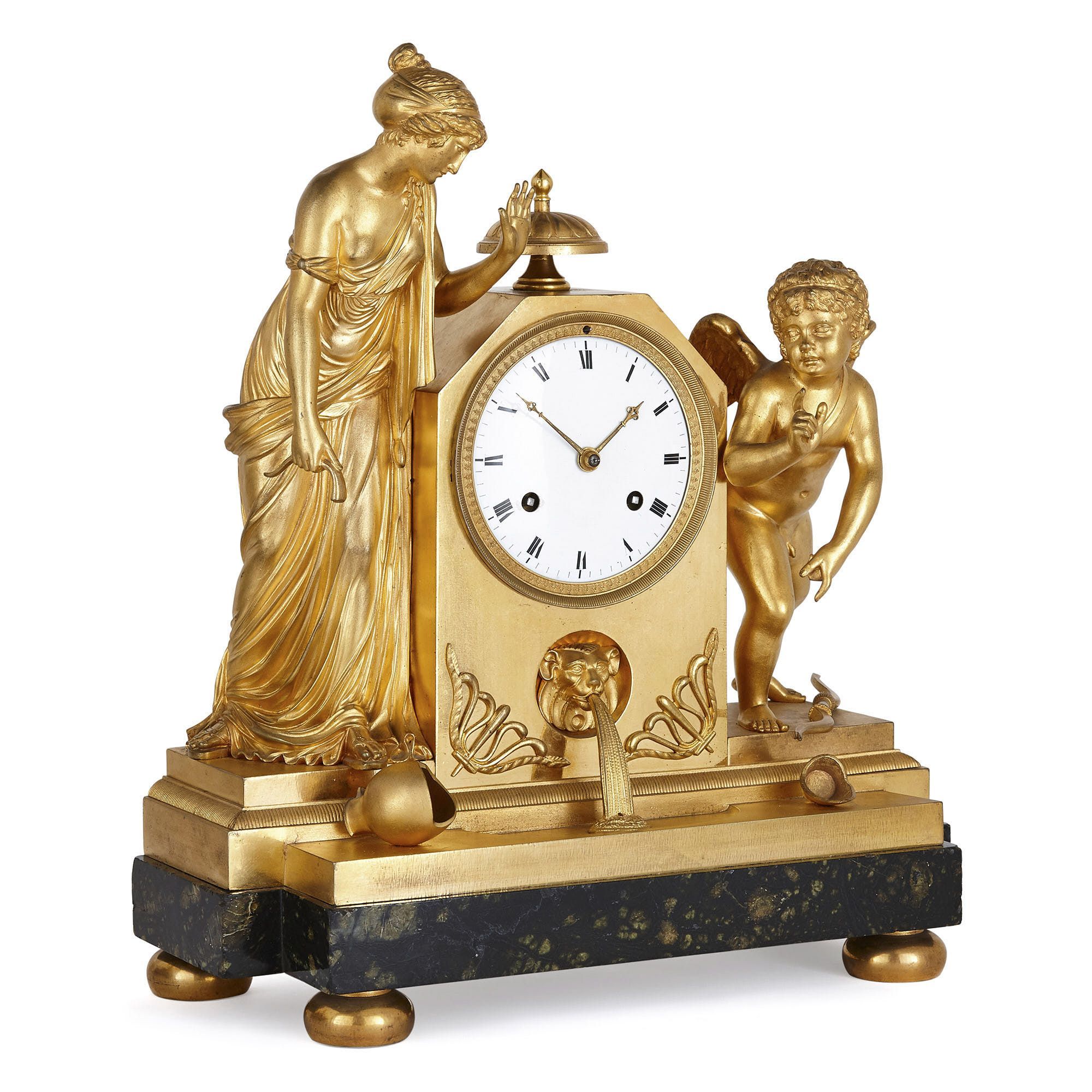 Antique French Empire ormolu mantel clock | Mayfair Gallery