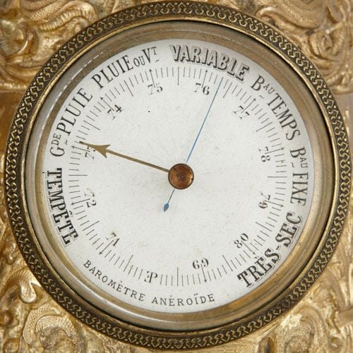 Antique French brass bell-shaped clock set | Mayfair Gallery