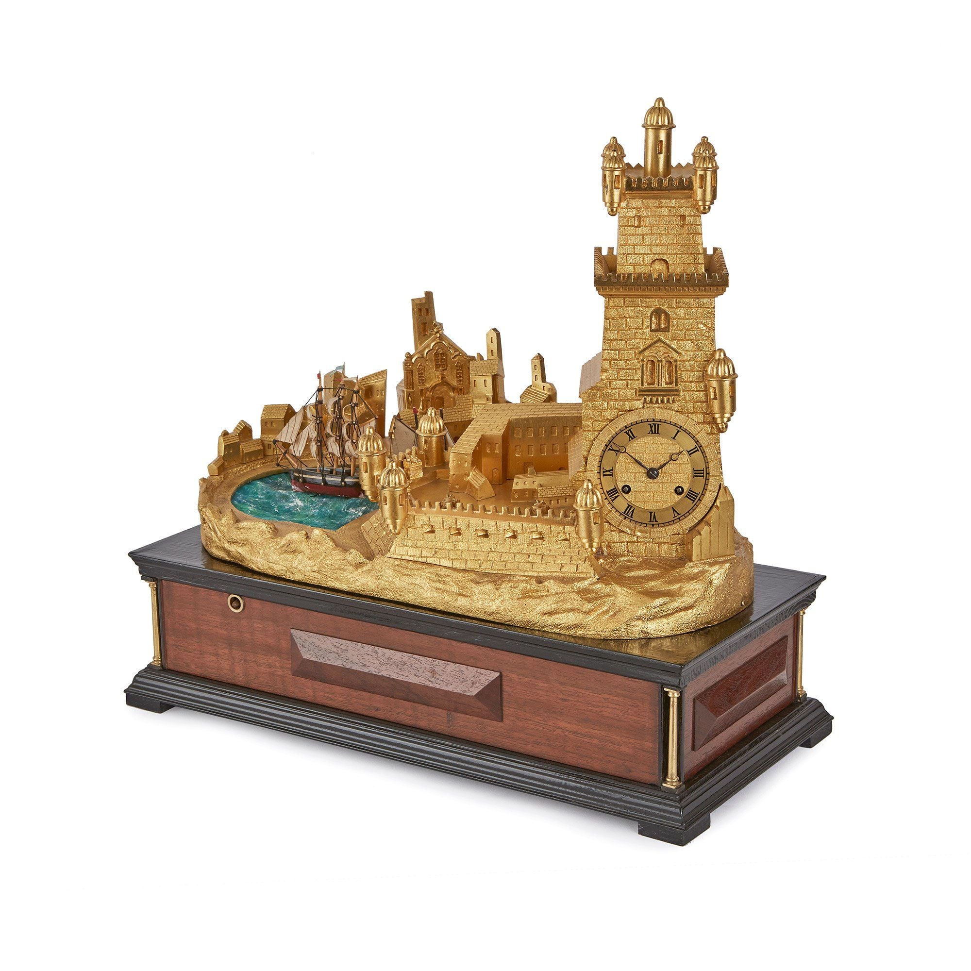 French antique ormolu automaton clock of the Torre de Belém | Mayfair ...