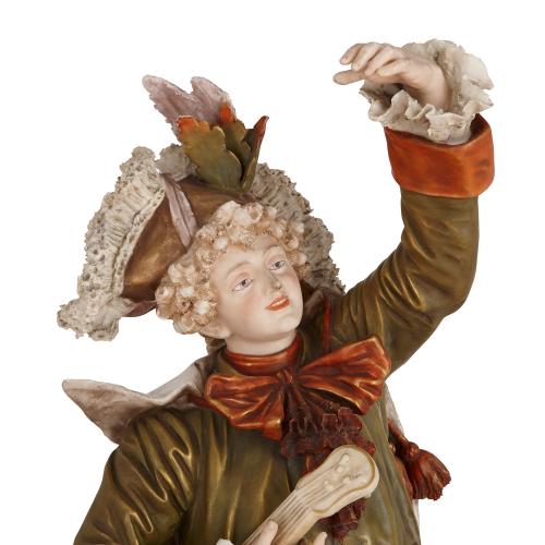 Antique Rococo style porcelain figure by Royal Dux | Mayfair Gallery