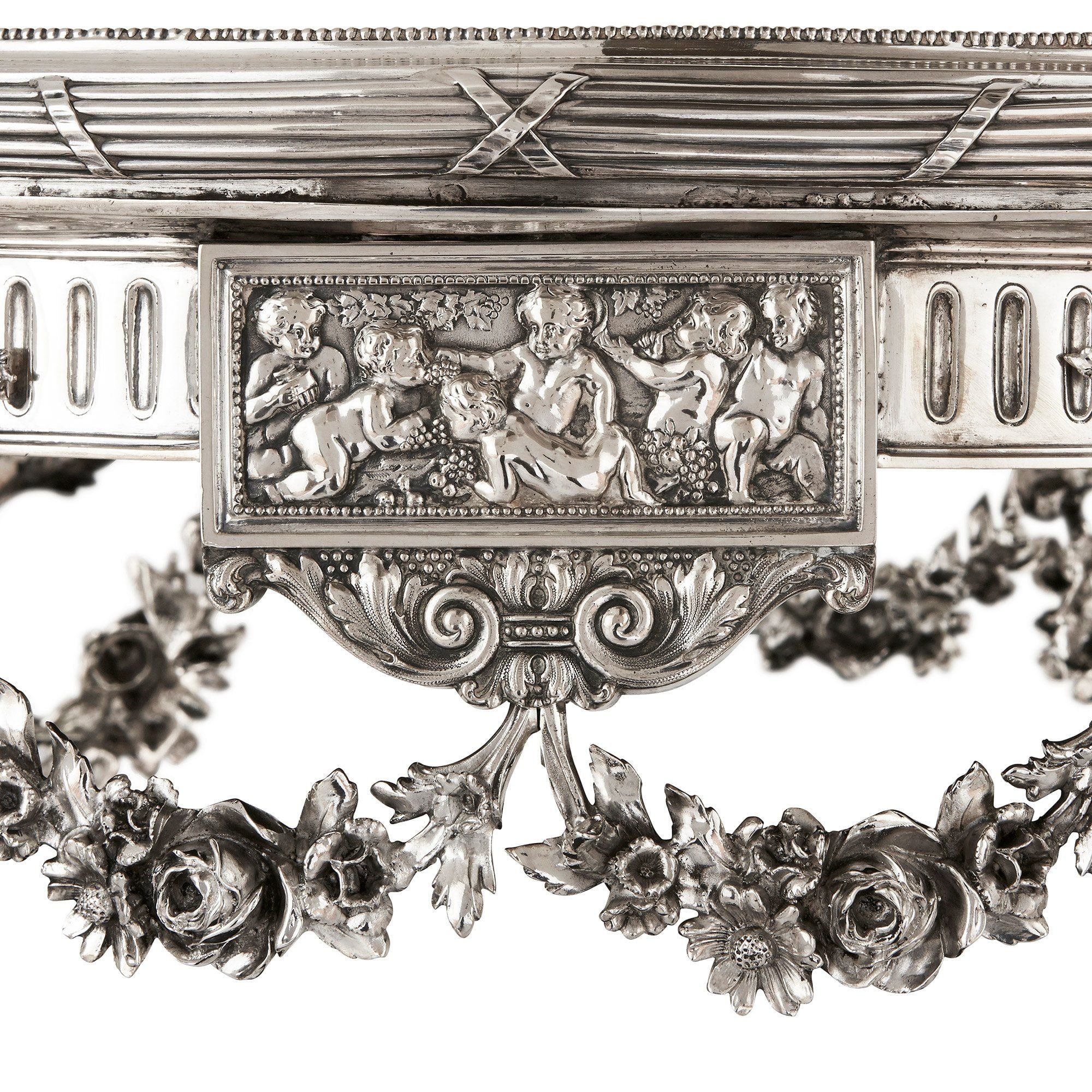 Solid silver Art Nouveau tea table by Schleissner & Sohne | Mayfair Gallery