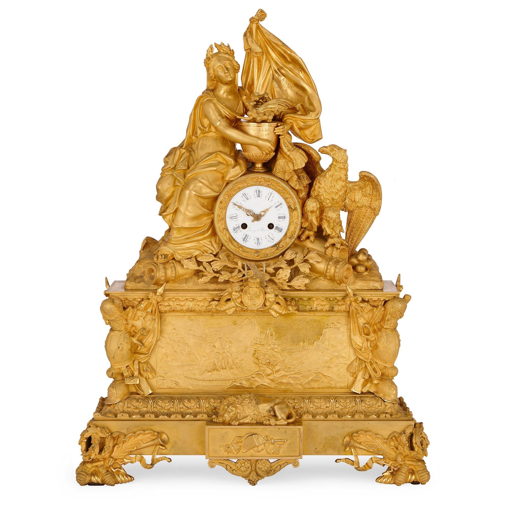 French ormolu mantel clock by Leroy to commemorate Napoleon | Mayfair ...