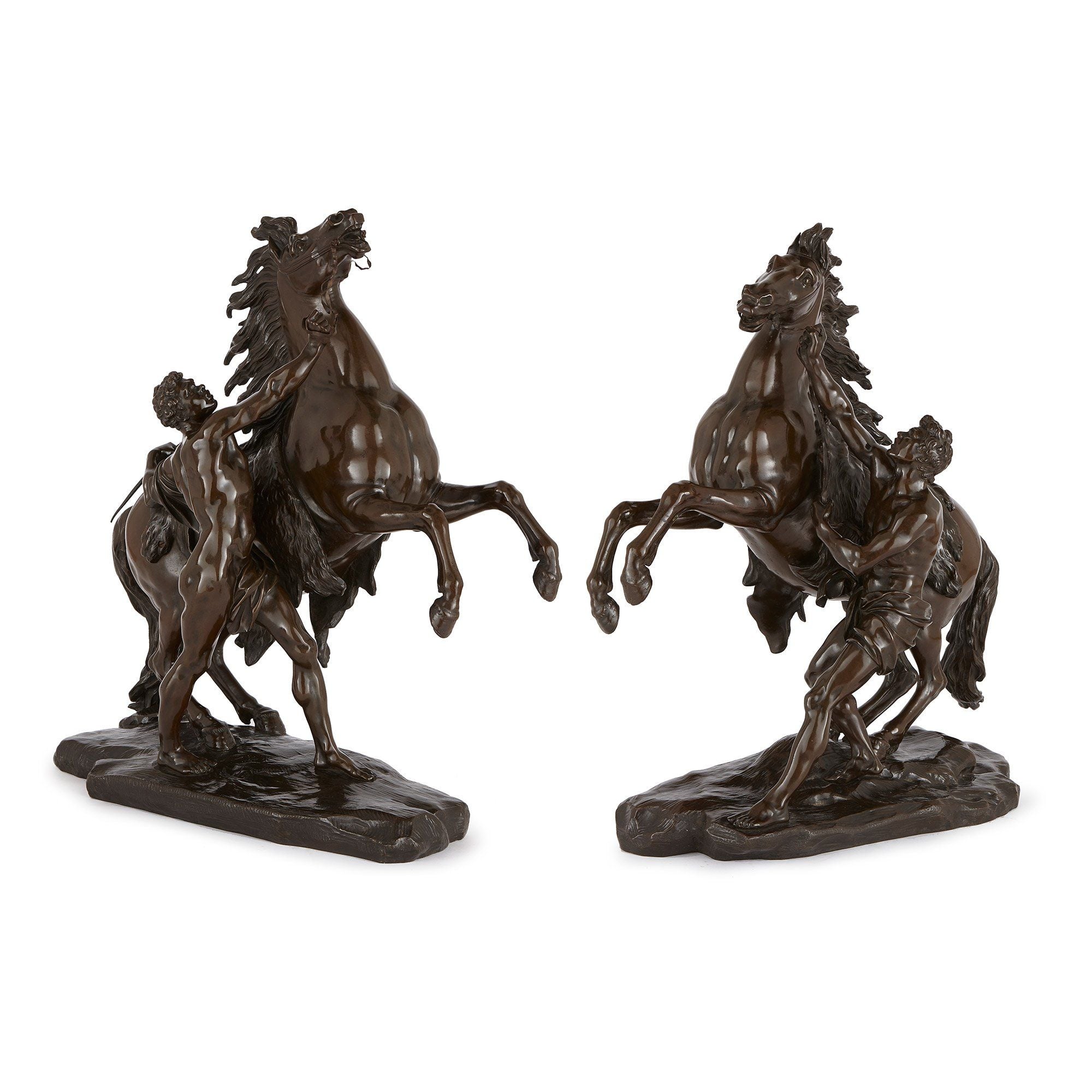 Pair of patinated bronze antique models of the Marly horses | Mayfair ...