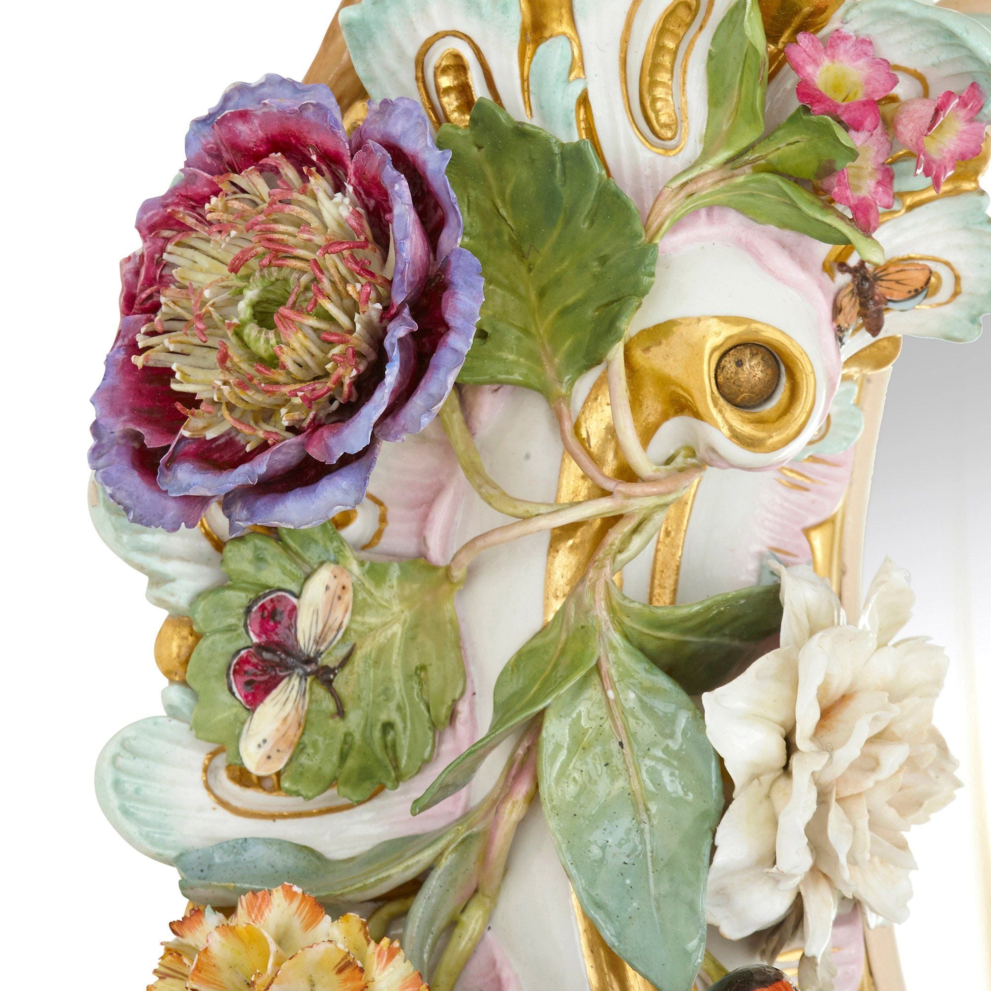Large antique Meissen porcelain mirror | Mayfair Gallery