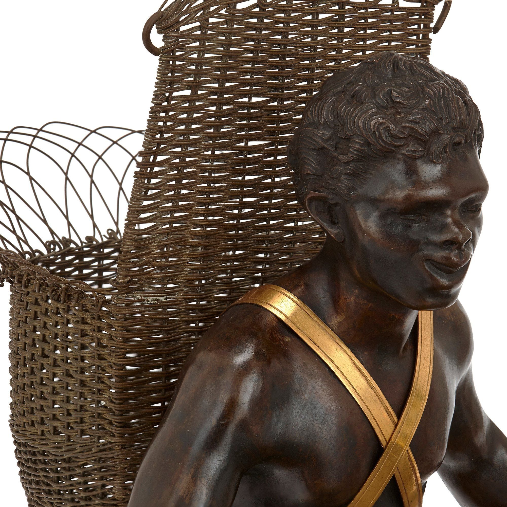 Pair of gilt and patinated bronze models of Nubian figures | Mayfair ...