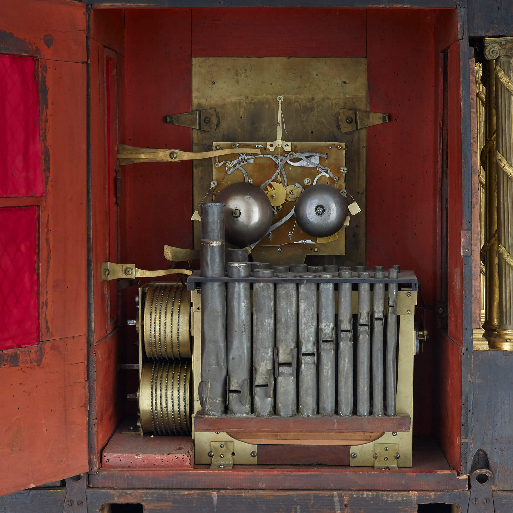 Ormolu mounted rosewood and ebonised wood musical clock | Mayfair Gallery