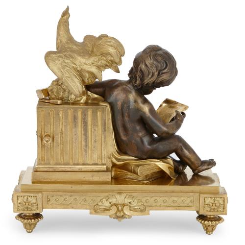 Silvered and gilt bronze antique mantel clock by Beurdeley | Mayfair ...