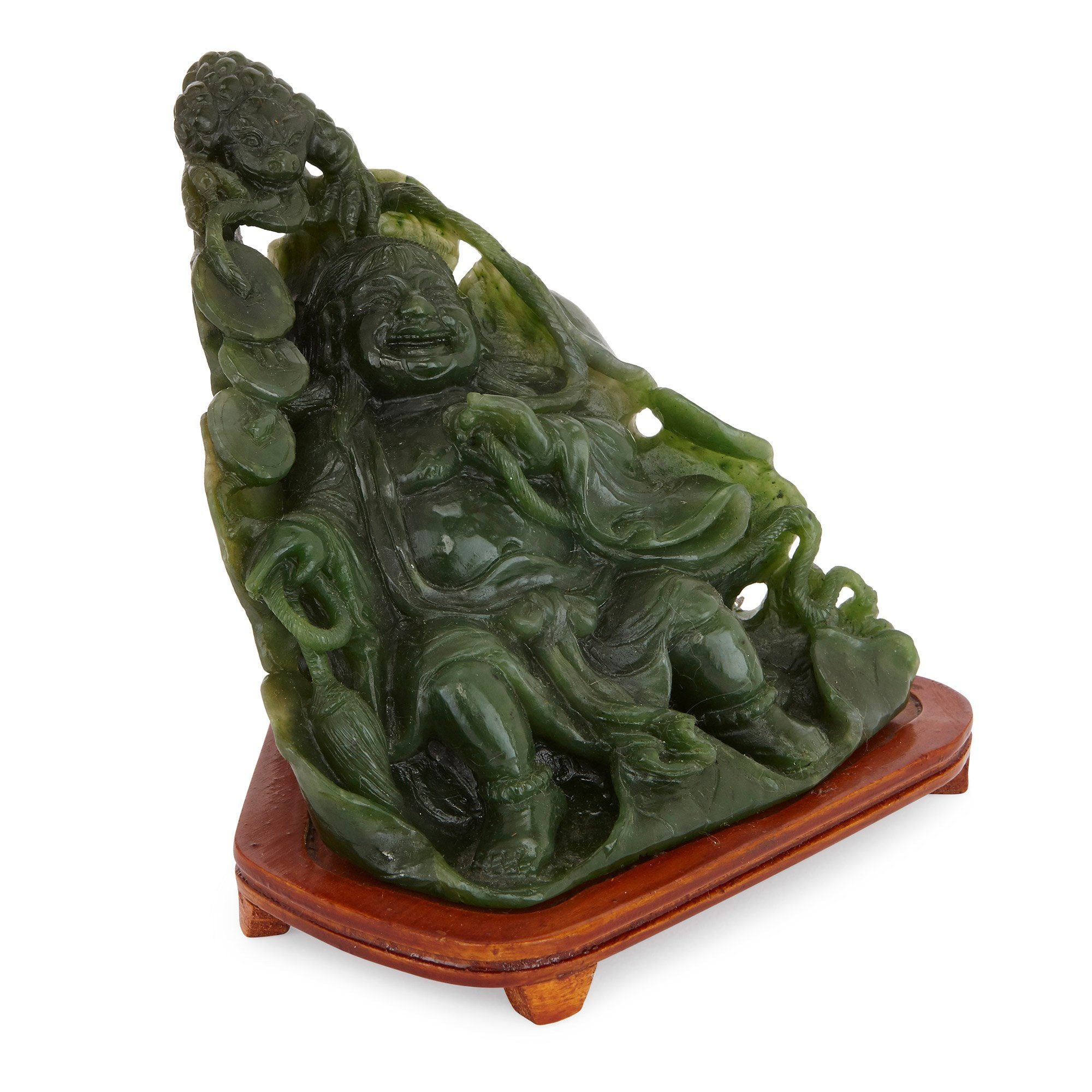 Chinese antique Buddha sculpted in nephrite jade | Mayfair Gallery