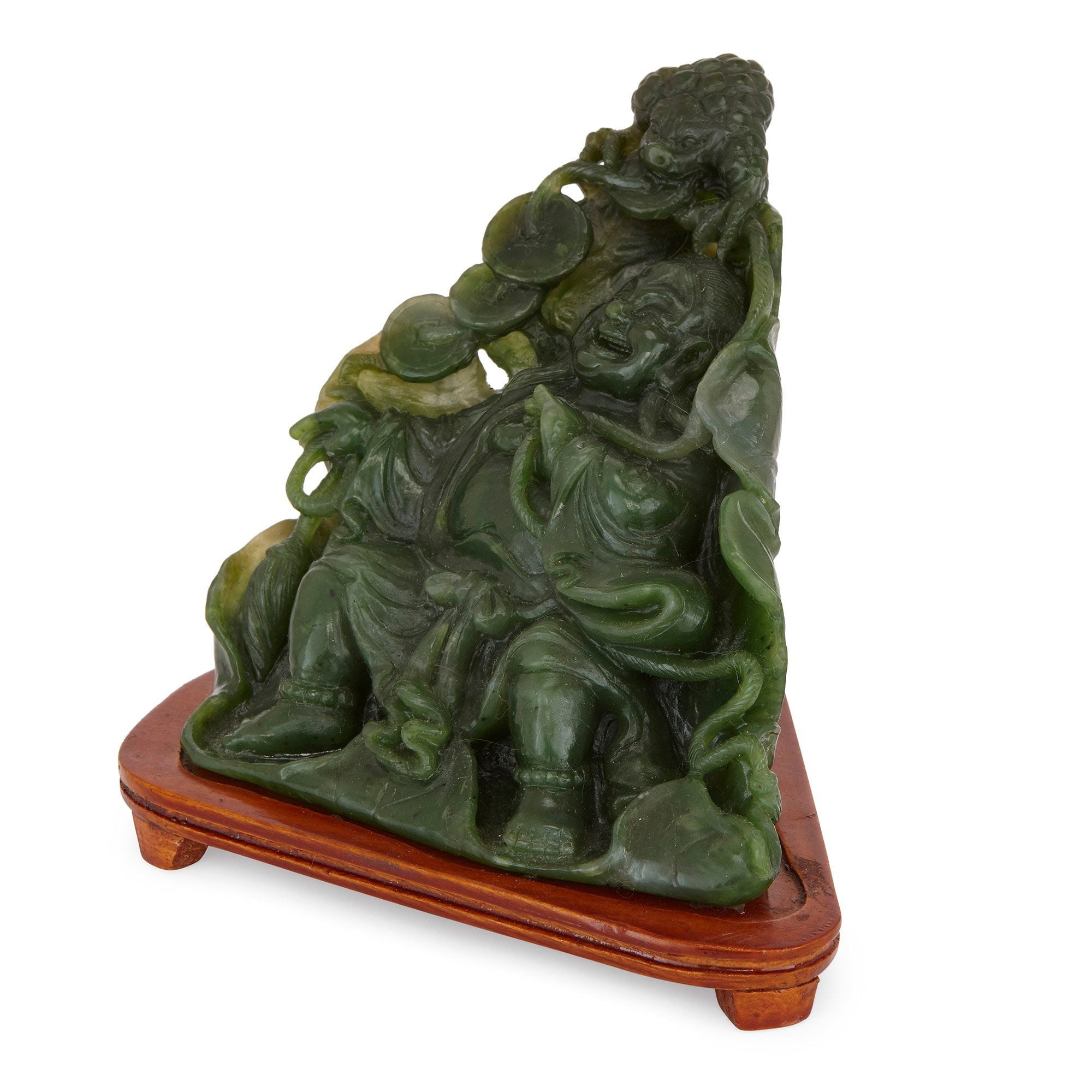 Chinese antique Buddha sculpted in nephrite jade | Mayfair Gallery