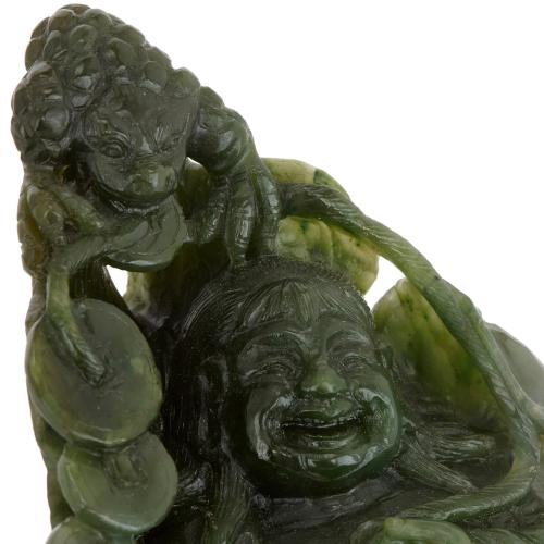 Chinese antique Buddha sculpted in nephrite jade | Mayfair Gallery
