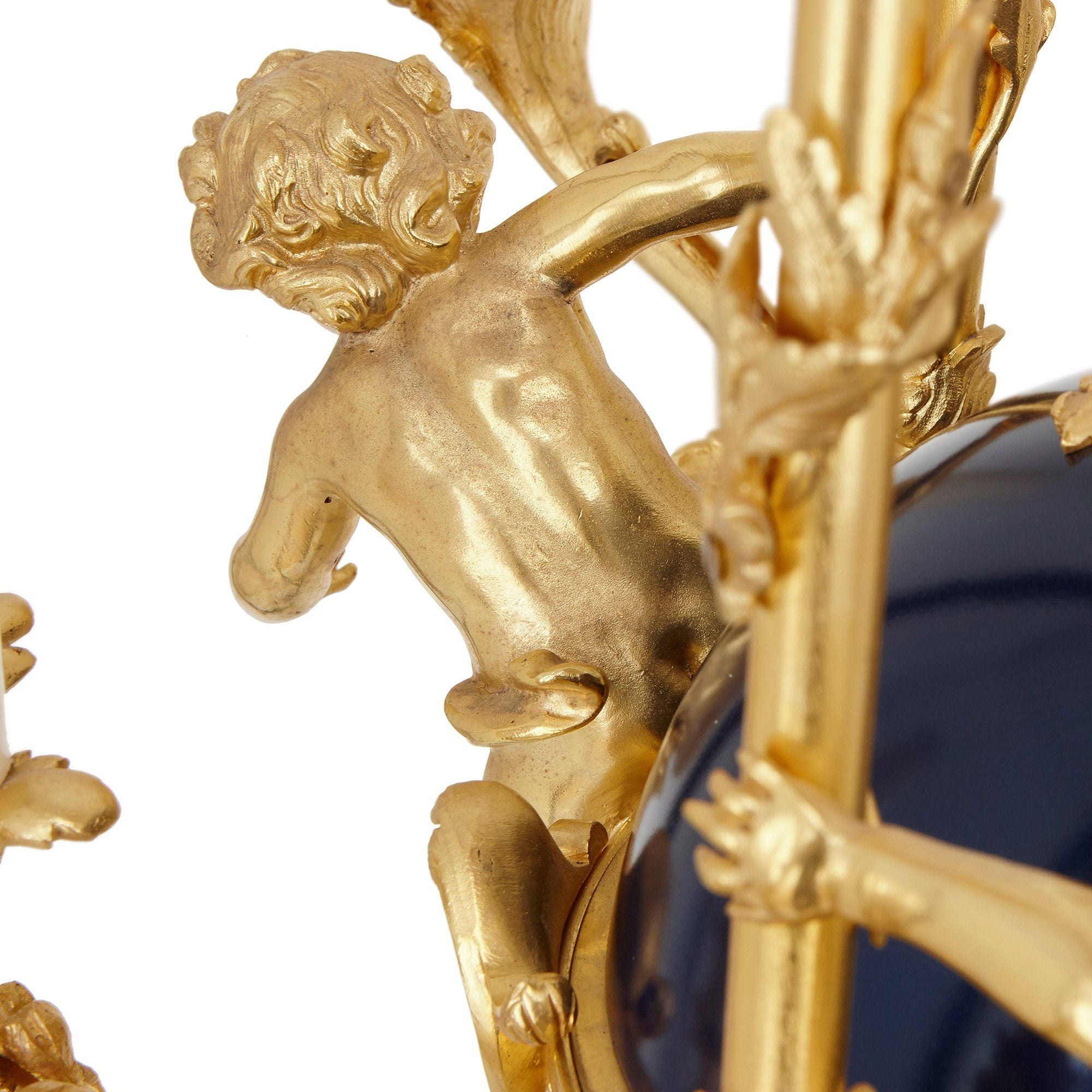 Antique French Rococo style gilt bronze chandelier | Mayfair Gallery