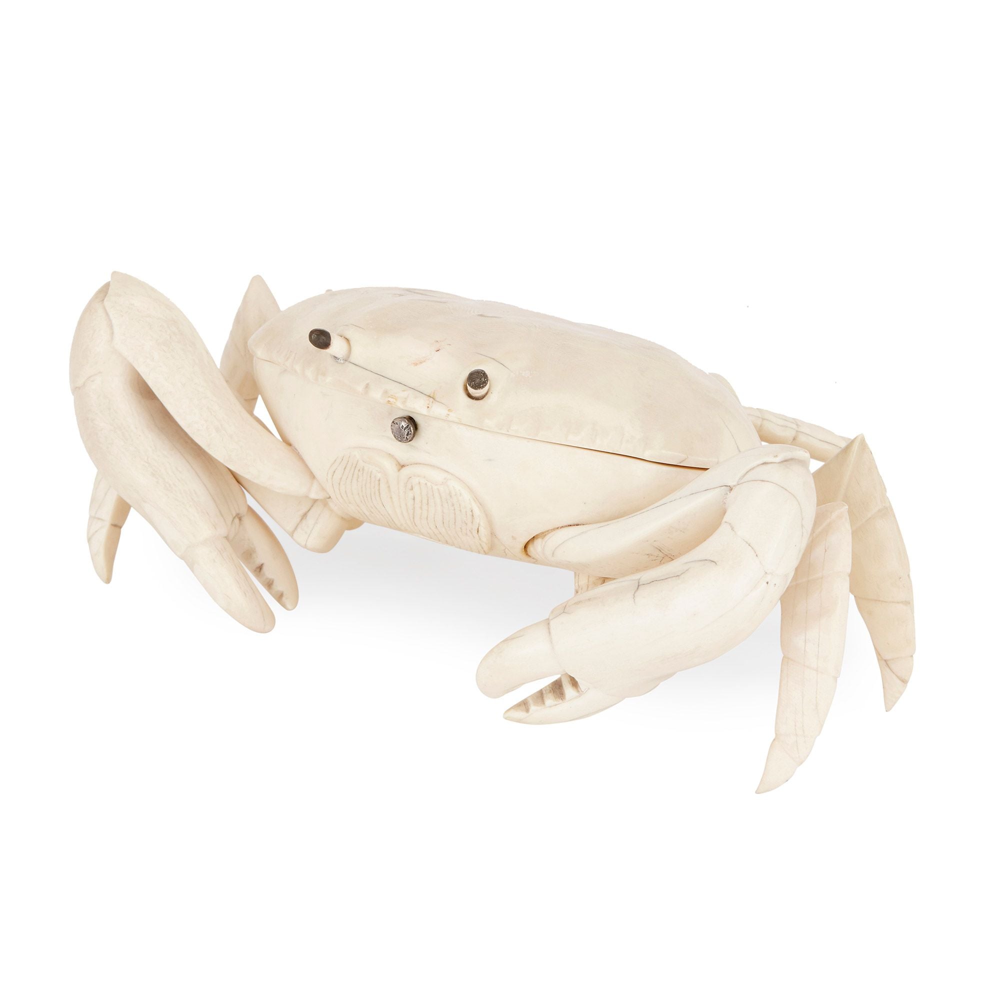19th Century ivory box in the form of a crab | Mayfair Gallery