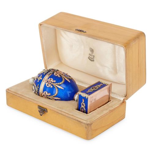 Gold, diamond and gemstone mounted Faberge style enamel egg | Mayfair ...