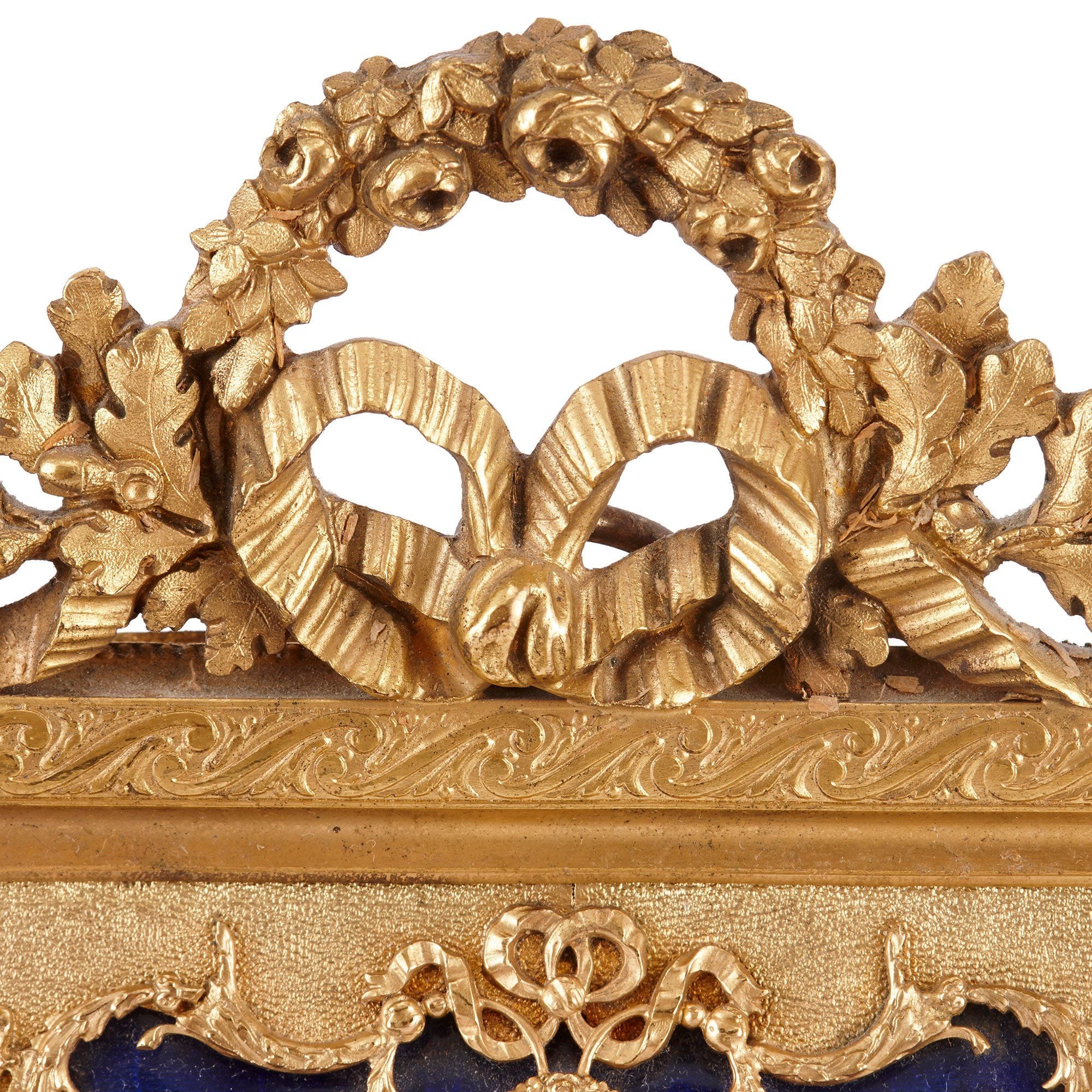 Antique Limoges enamel plaque in gilt bronze frame | Mayfair Gallery