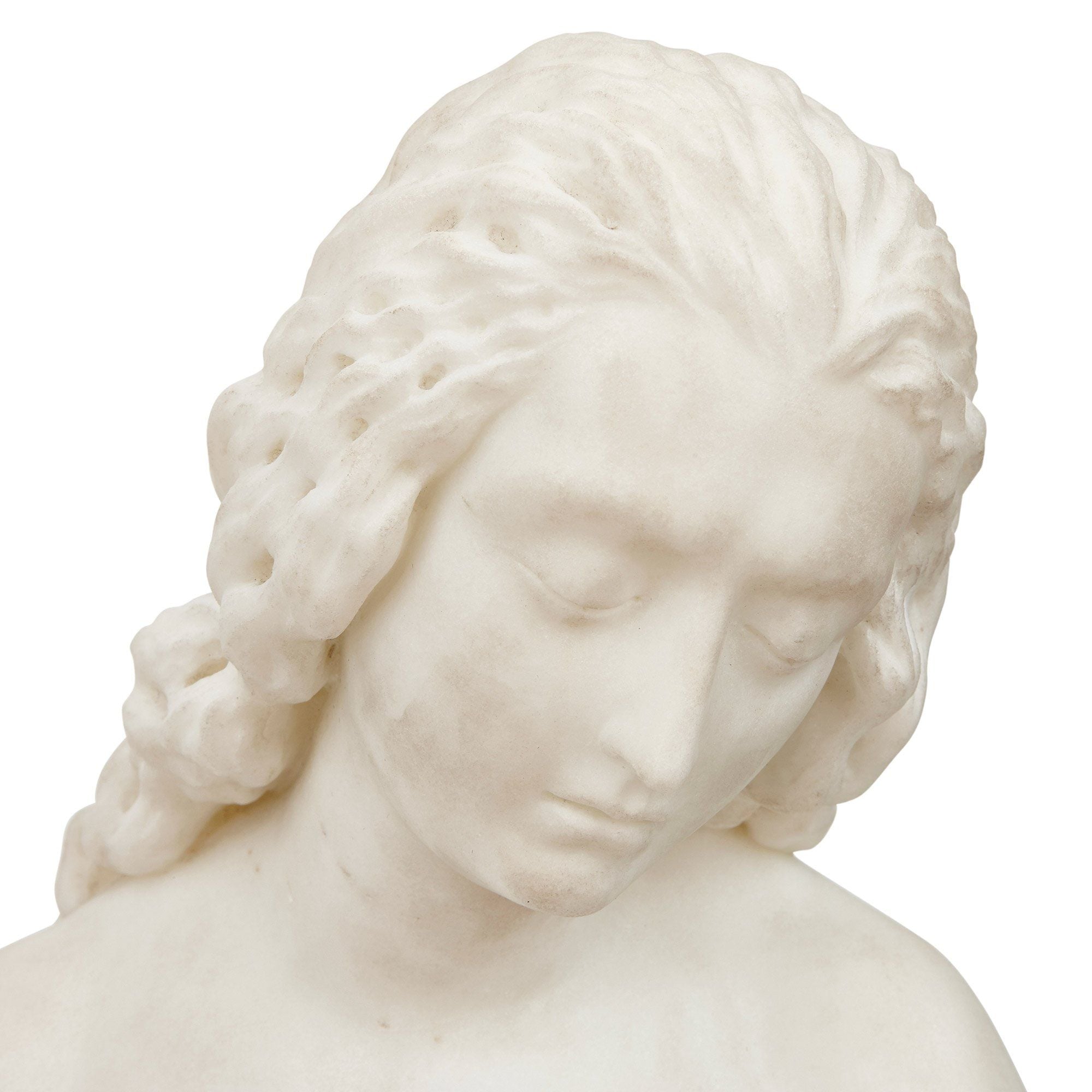 French 19th Century white marble sculpture of Eve | Mayfair Gallery