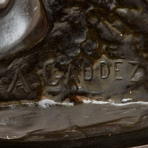 'Pro Patria', large patinated bronze sculpture by Gaudez | Mayfair Gallery