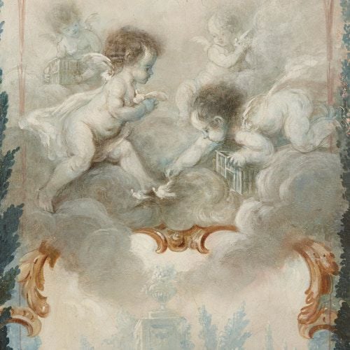 Set of five Rococo style paintings in the manner of Fragonard | Mayfair ...
