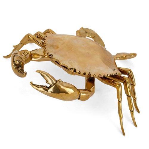 Large Victorian crab-form brass box | Mayfair Gallery