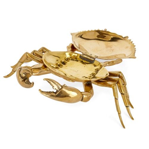 Large Victorian crab-form brass box | Mayfair Gallery