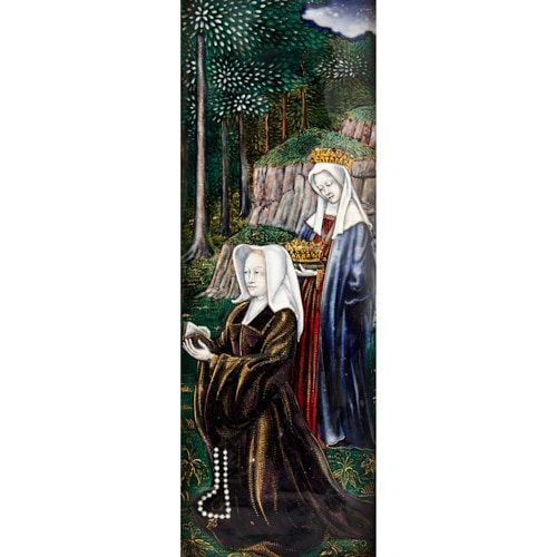 Limoges enamel triptych after Gerard David | Mayfair Gallery