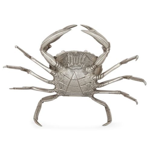Spanish solid silver crab shaped box | Mayfair Gallery