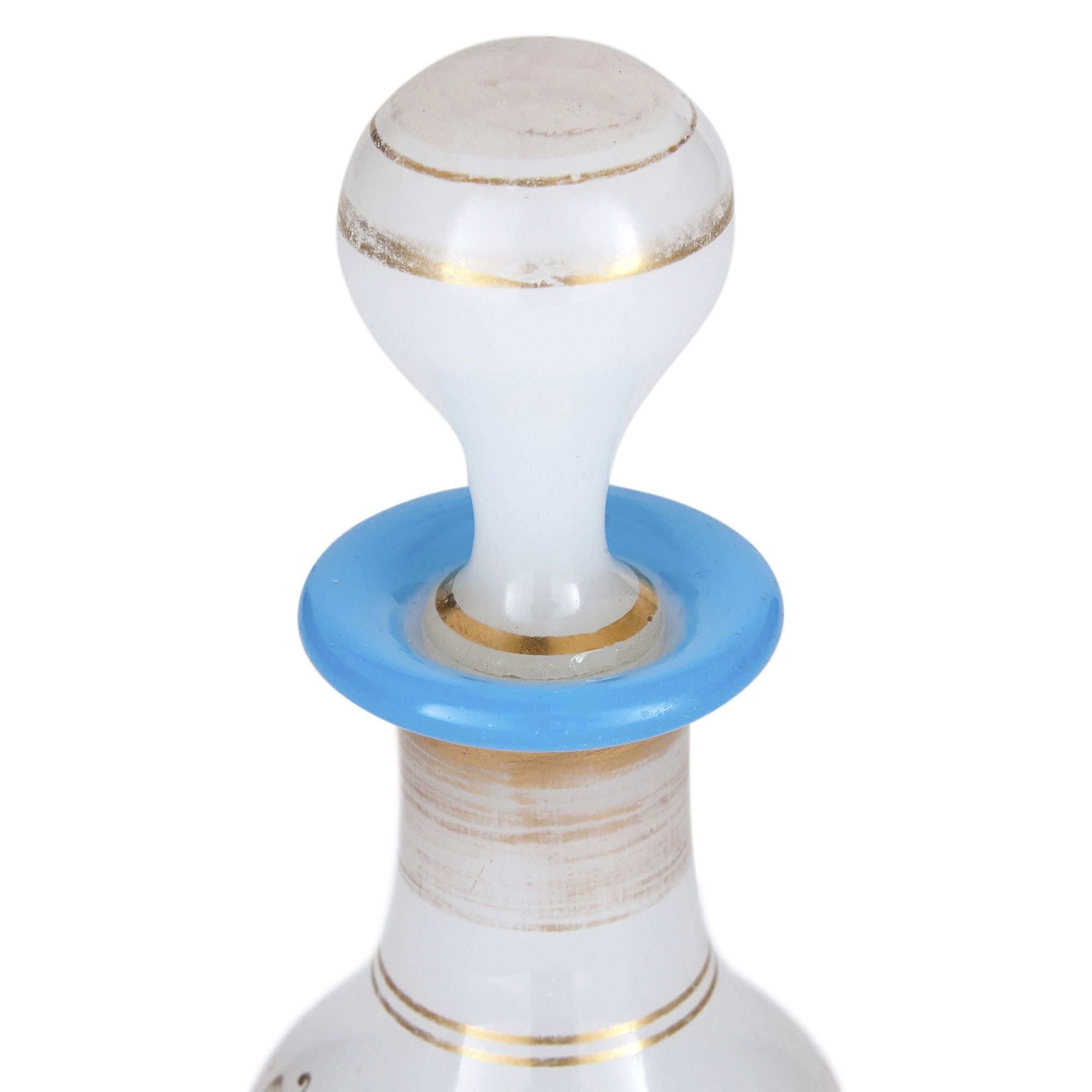 Pair of French 19th Century gilt opaline glass bottles | Mayfair Gallery