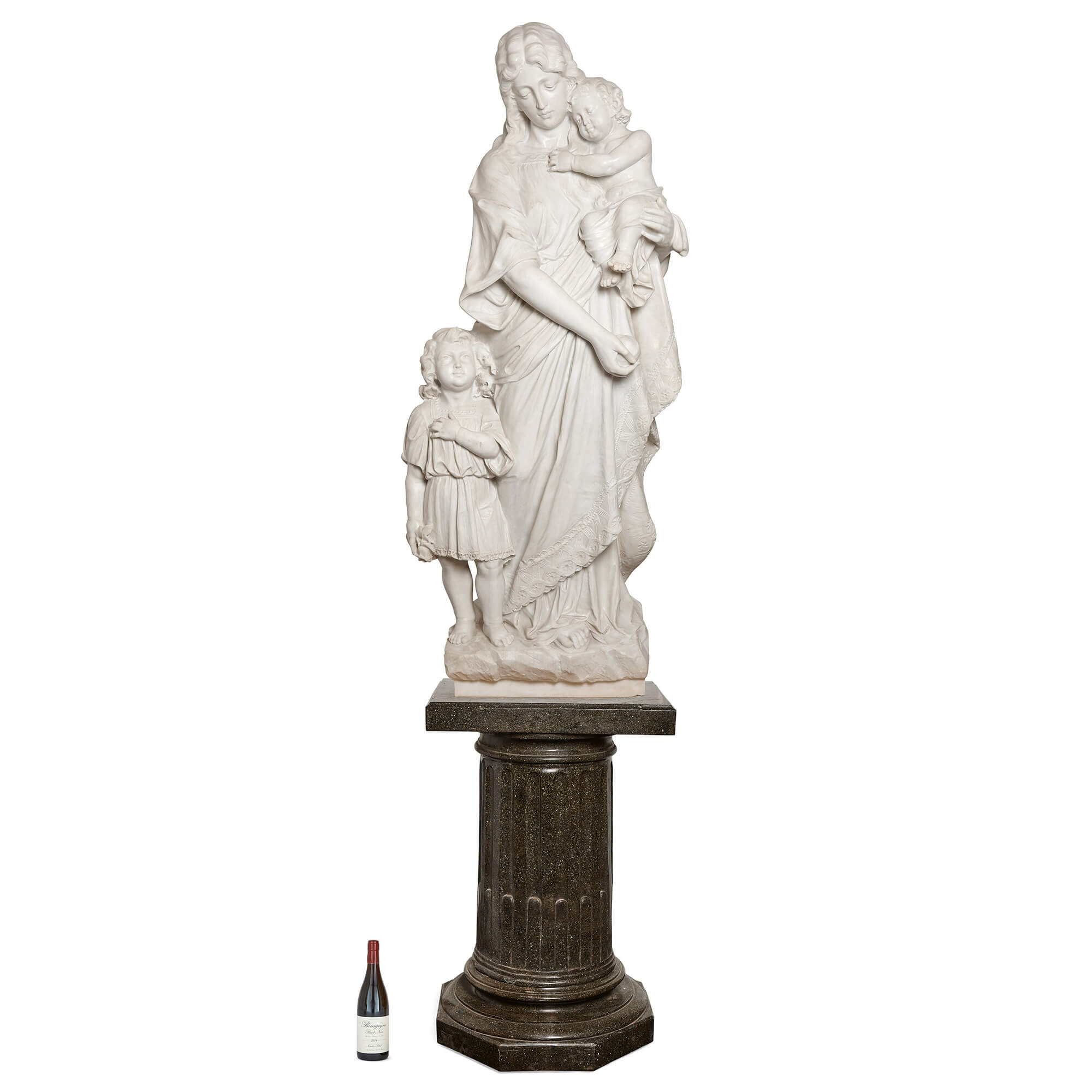 Large Italian carrara marble group signed Pasquale Romanelli | Mayfair ...