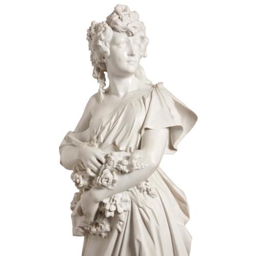 Life-size female marble sculpture of Spring by Antonio Frilli | Mayfair ...