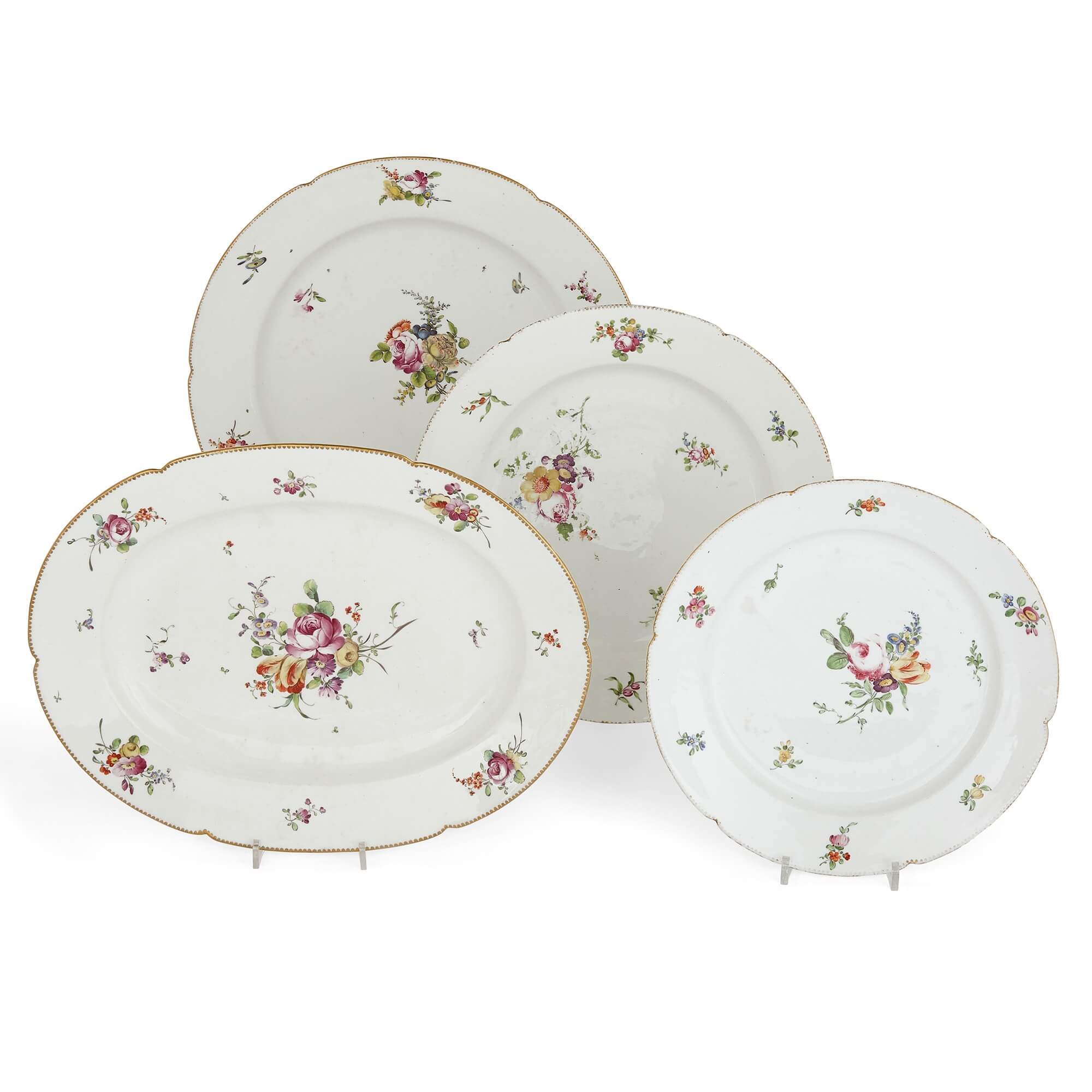 Antique continental floral painted porcelain dinner service | Mayfair ...
