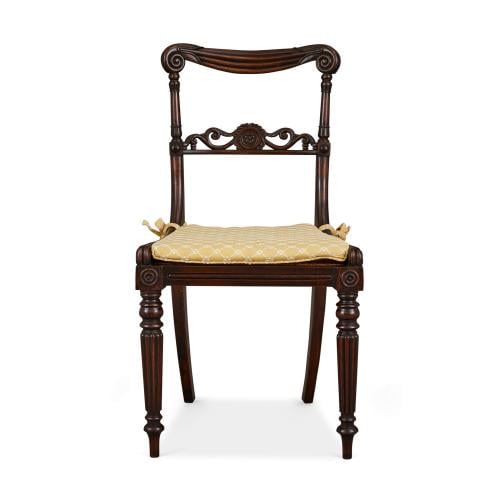 Set of eight elegant antique English late Victorian chairs | Mayfair ...