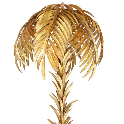 Large brass palm tree floor lamp in the style of Maison Jansen ...