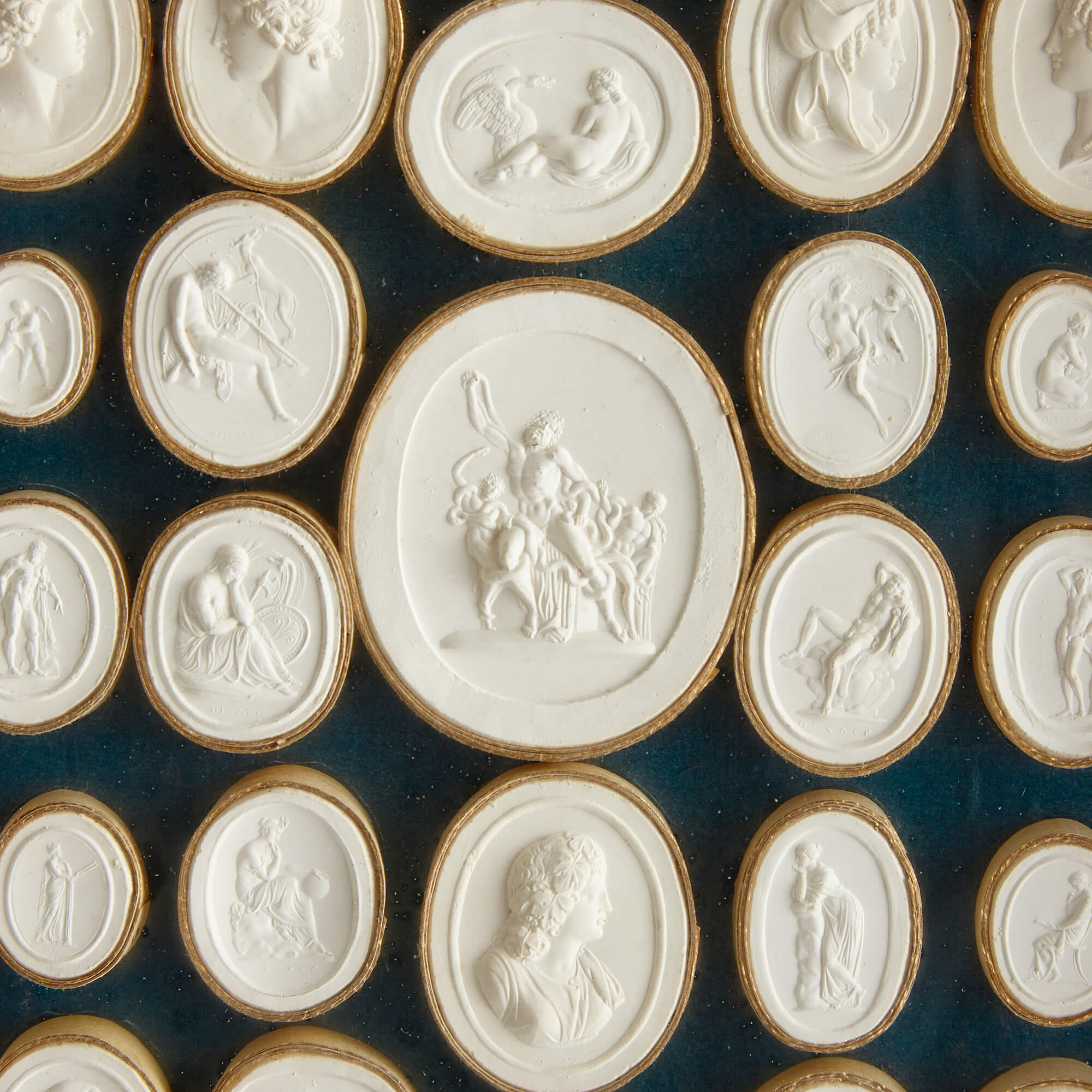 Early 19th century collection of Grand Tour plaster intaglios | Mayfair ...