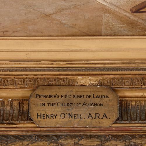 ‘Petrarch’s First Sight of Laura’ large oil painting by O’Neil ...