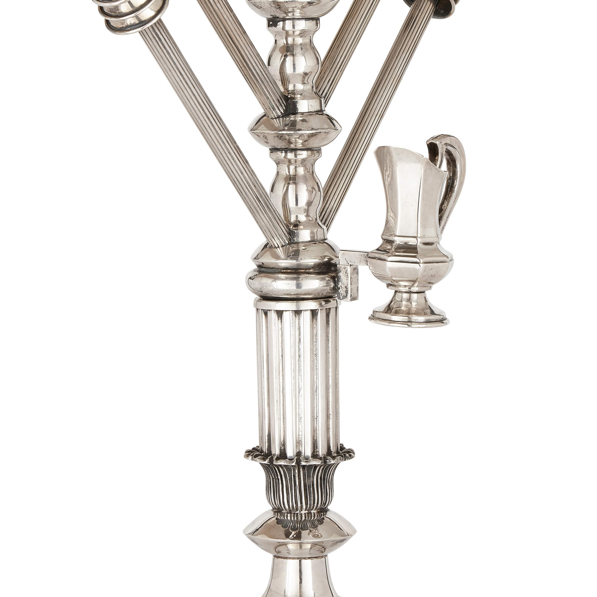 Very large Judaica Sterling Silver Hanukkah Menorah | Mayfair Gallery