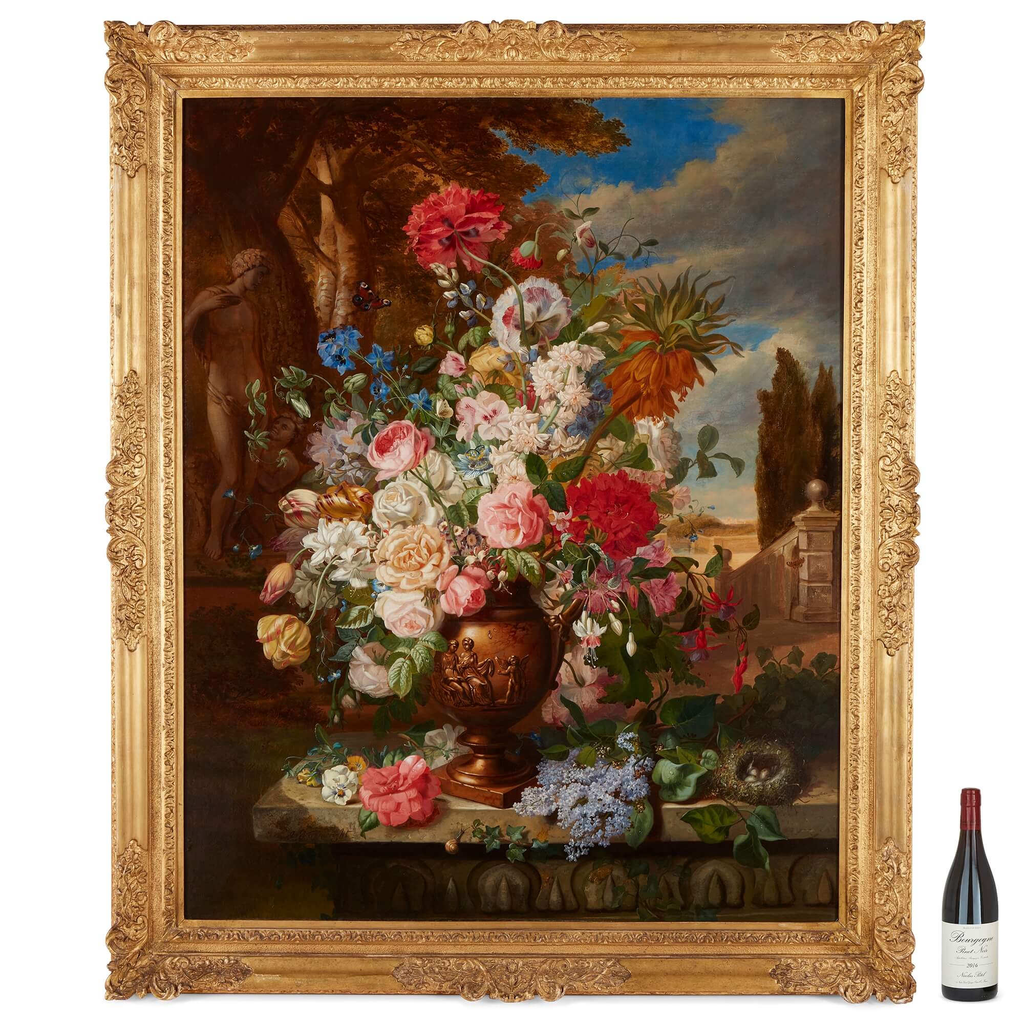 Large antique floral still life painting by W. J. Wainwright | Mayfair Gallery