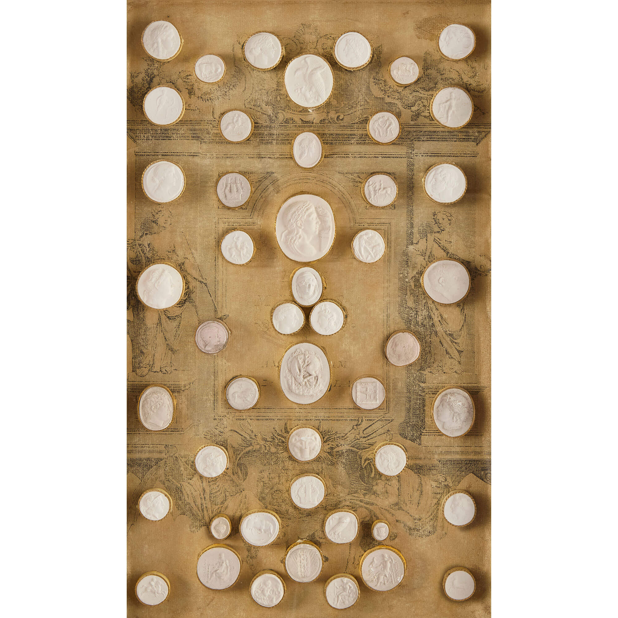 Collection of early 19th century framed Grand Tour plaster intaglios ...