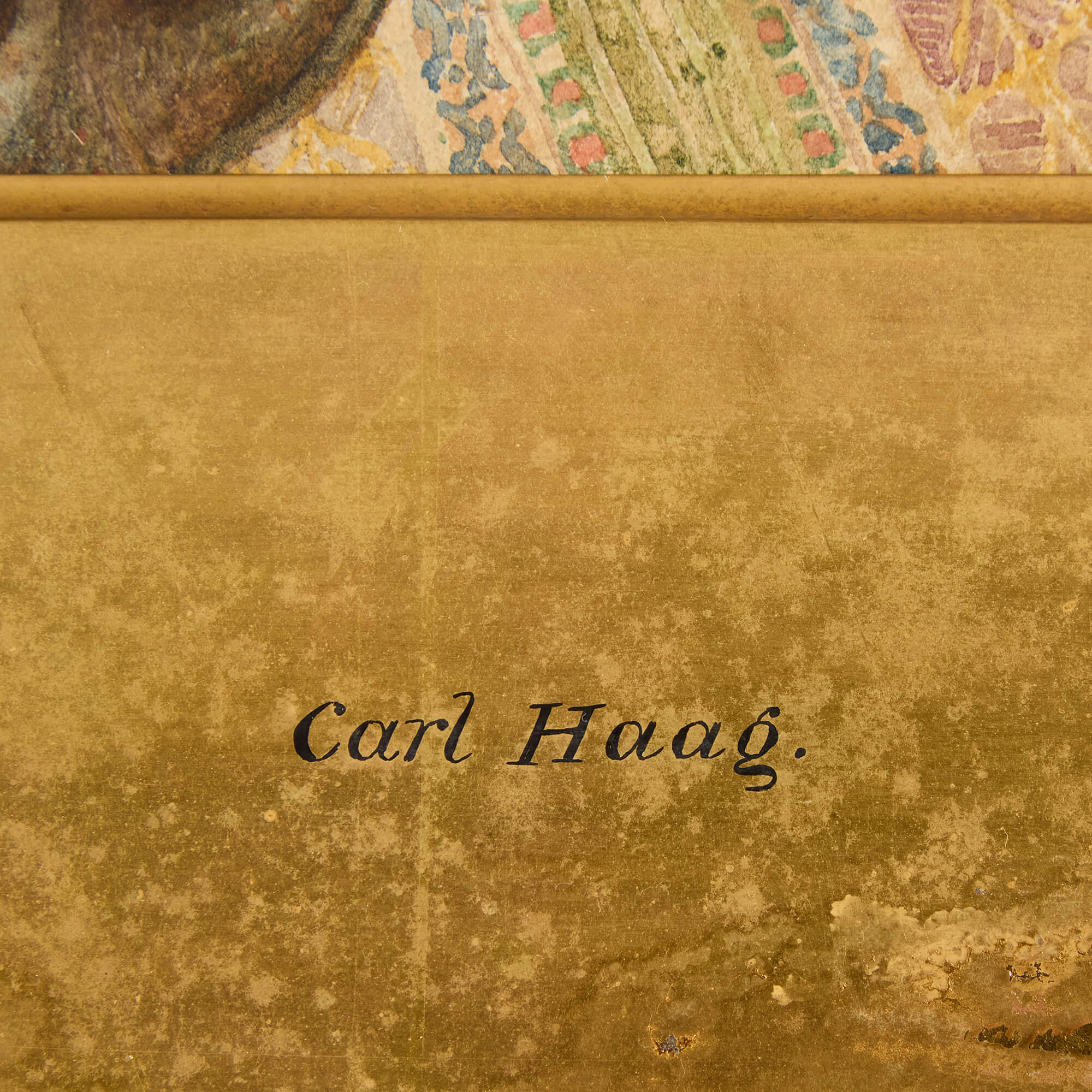 ‘Mashallah!’, large Orientalist watercolour portrait by Carl Haag ...