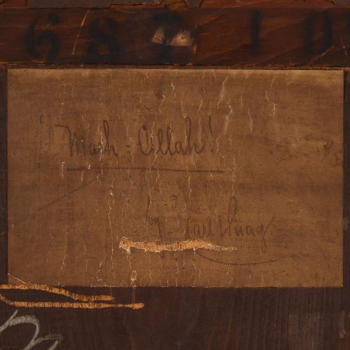 ‘Mashallah!’, large Orientalist watercolour portrait by Carl Haag ...