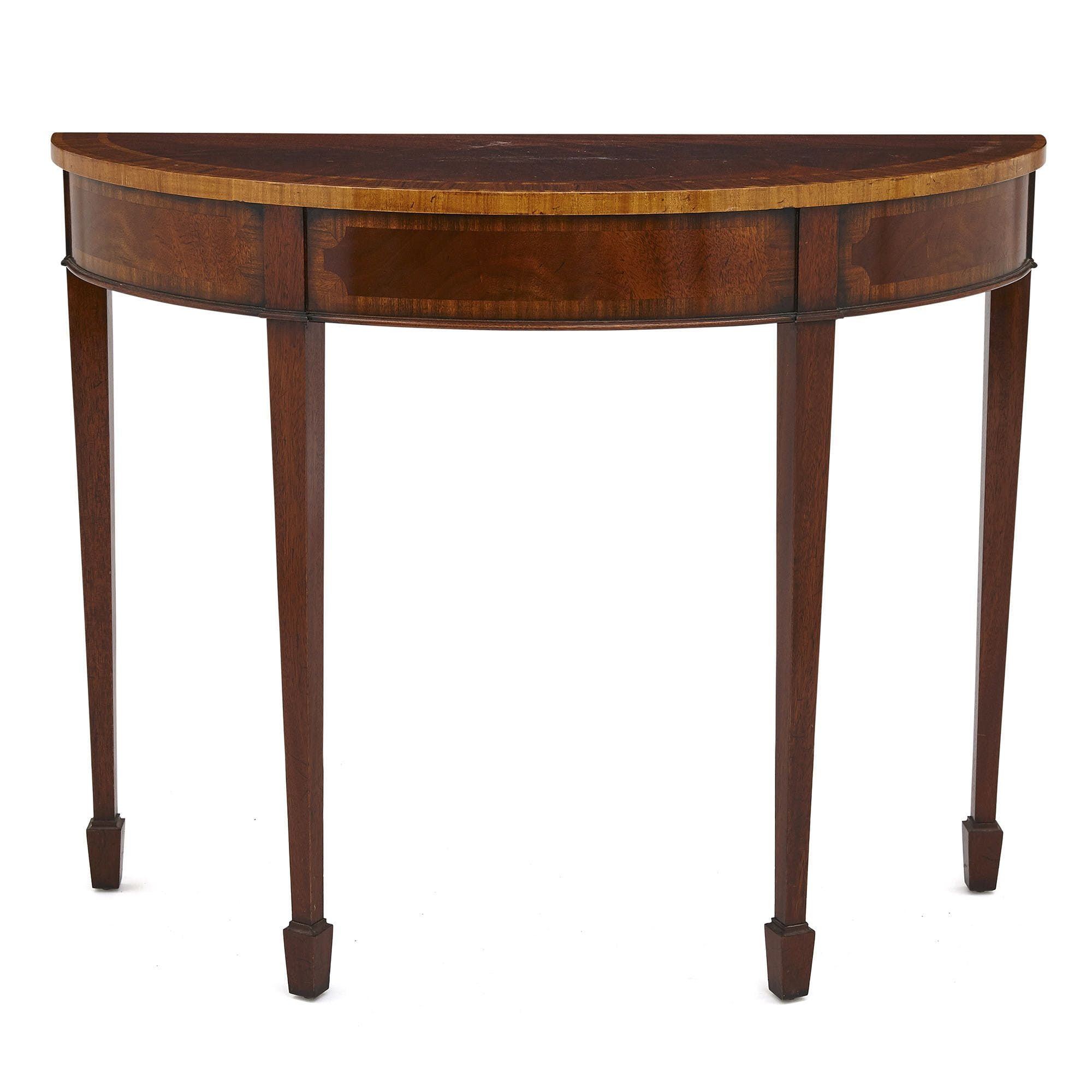 Antique Edwardian demi-lune console table | Mayfair Gallery