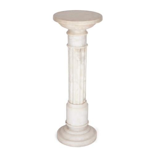 19th Century alabaster French Neoclassical style pedestal | Mayfair Gallery